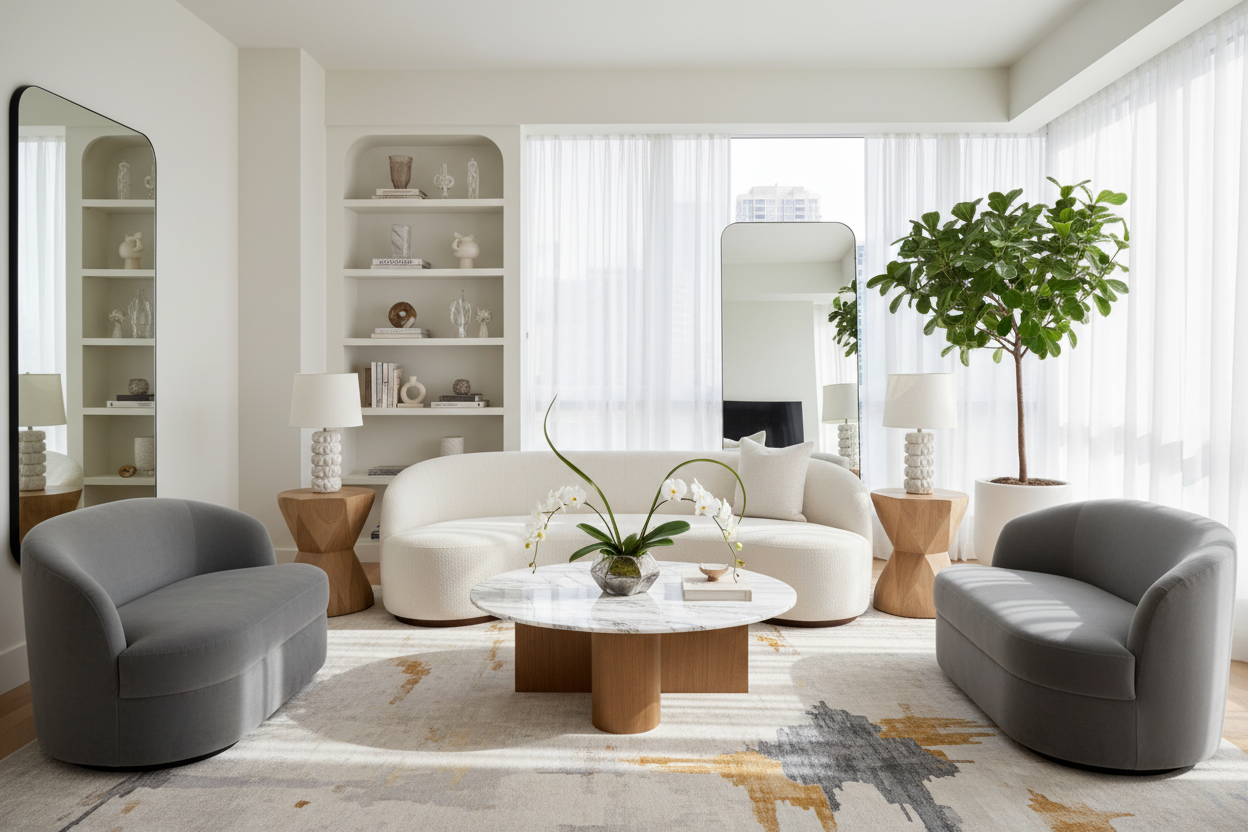 How to Style a Curved Loveseat for a Luxury Look