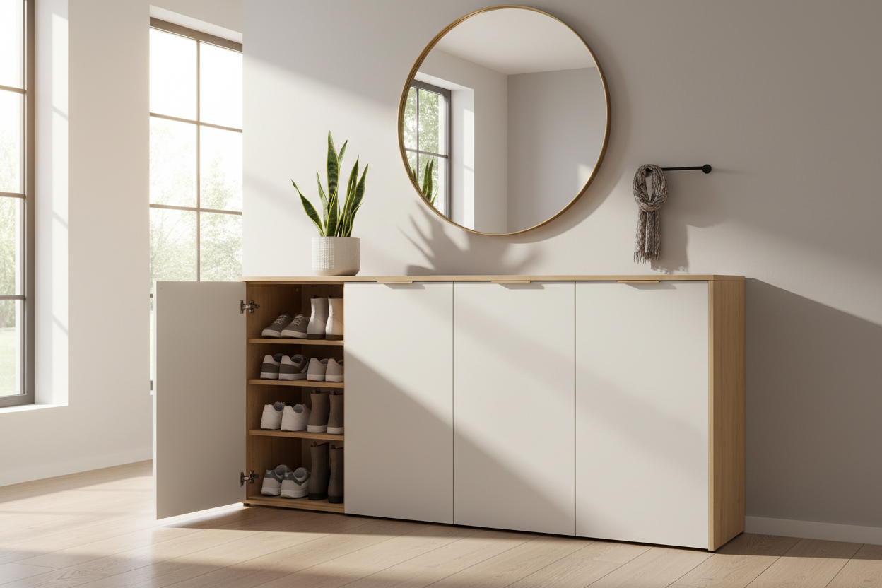 Stop Tripping Over Shoes: How a Modern Hall Cabinet Transforms Your En